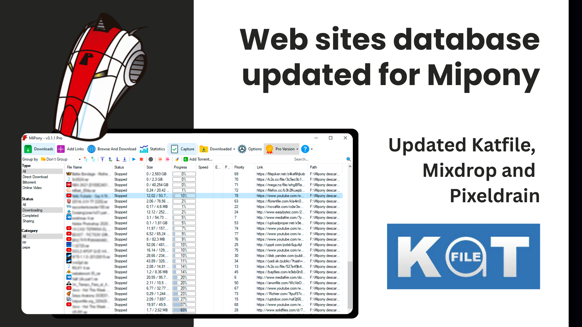 Web Sites Database updated for Mipony