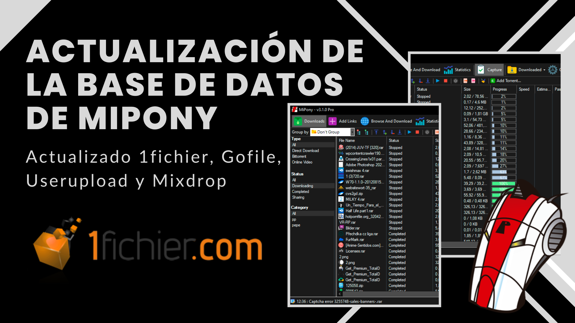 Actualización de la base de datos de Mipony