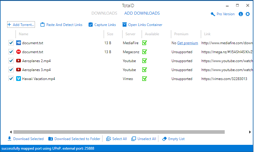 TotalD, your most complete download manager