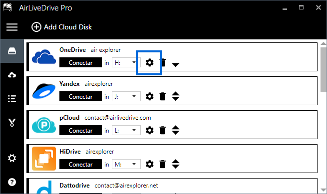 Customize the cache profiles in Air Live Drive and work in real time